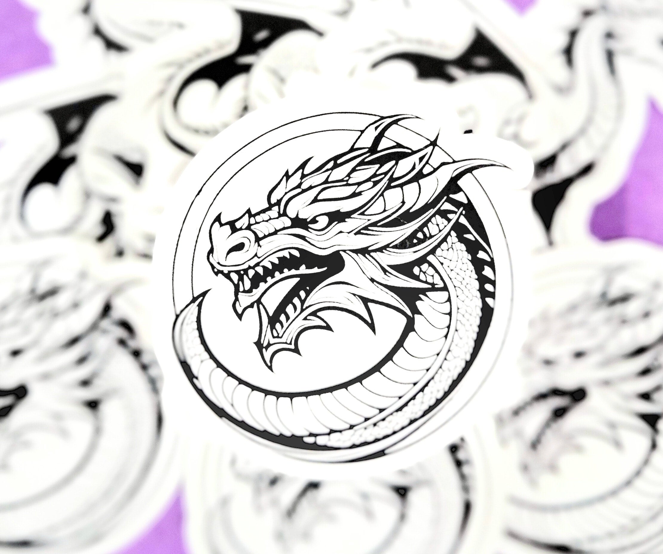 Dragon Stickers - Mythical Designs for Dry Surfaces | Kiwi Scrap by Kat