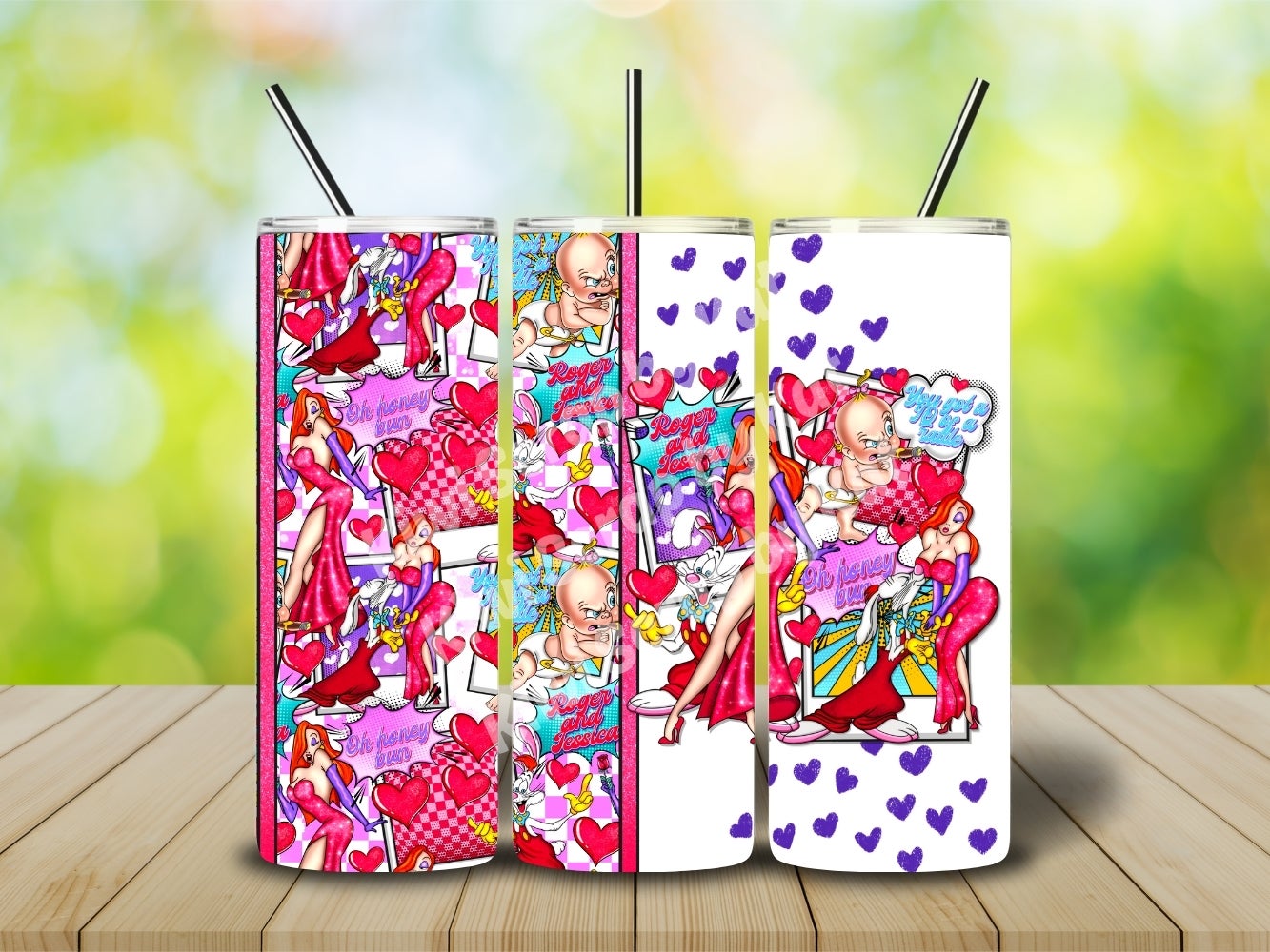 Roger Rabbit 20oz Skinny Tumbler | Kiwi Scrap by Kat